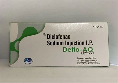 Deffo Aq Diclofenac Sodium Injection Ip 75 Mg At ₹ 24 Piece In