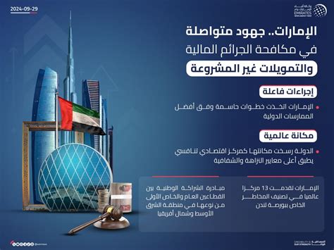 الإمارات جهود متواصلة في مكافحة الجرائم المالية والتمويلات غير