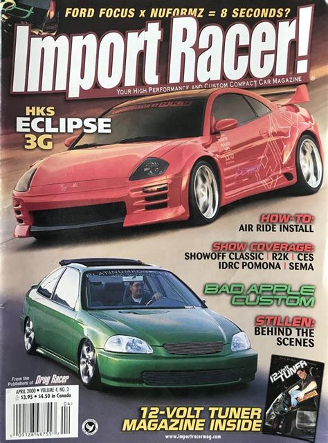 April 2000•import Racer Magazine Car Magazine Classic Japanese Cars