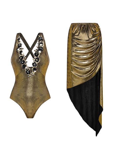Glossy Flower Female Shiny Bathing Suit