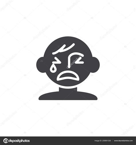 우는 아기 소년 벡터 아이콘 스톡 벡터 ©avicons 255901330