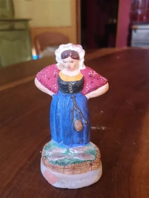 SANTON PROVENÇAL ANCIEN en argile 9cm La Poissonnière EUR 5 00