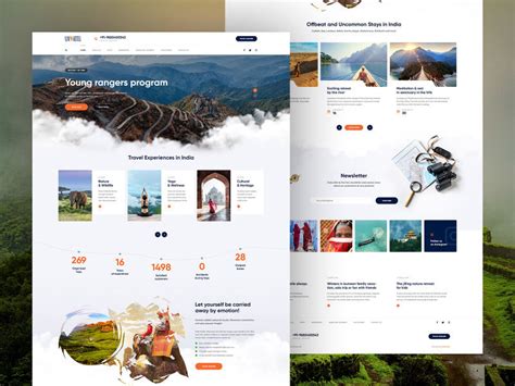 12组企业网站界面设计灵感 优优教程网 Web Design Projects Travel Website Design Web