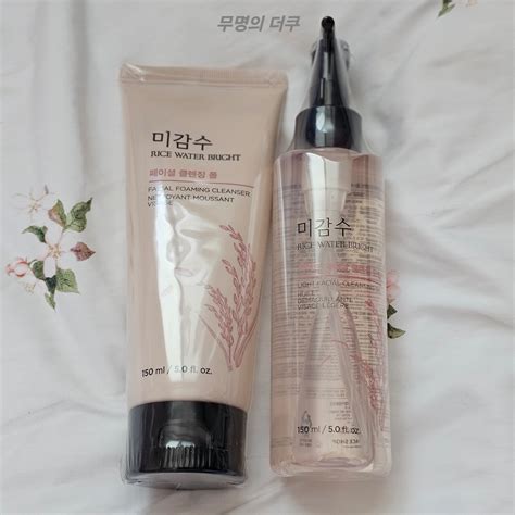 더쿠 더페이스샵 미감수 브라이트 클렌징 폼 And 라이트 클렌징 오일 후기