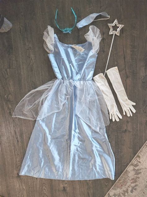 Disney Princess Cinderella Costume Blue Gown Dress Ch Gem