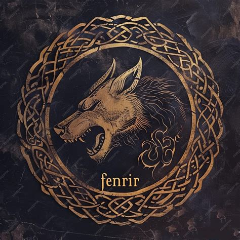 Premium Photo Wolf Fenrir Logo