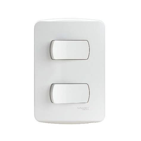 Cigame Interruptor Embutir 2 Teclas Simples Horizontal Branco