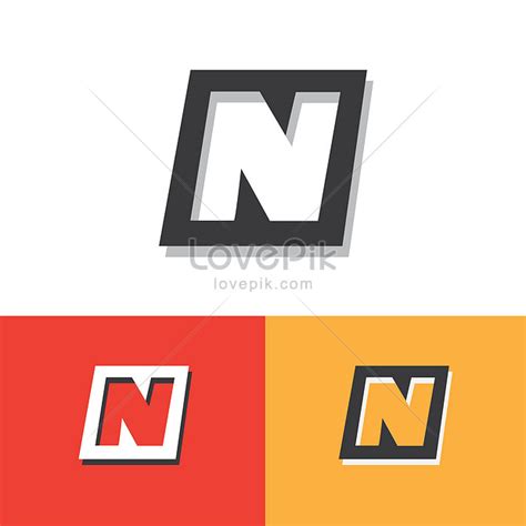 N In Square 무료 알파벳 로고 일러스트 무료 다운로드 Lovepik