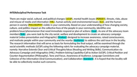 Interdisciplinary Performance Taskpptx