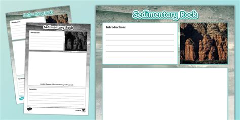 Sedimentary Rock Non Chronological Report Template Twinkl