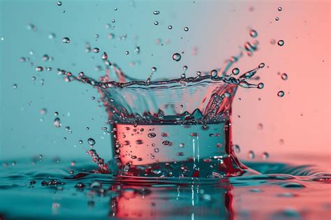 Glass And Water Splash Premium Ai Generated Image