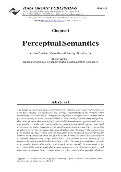 Pdf Perceptual Semantics