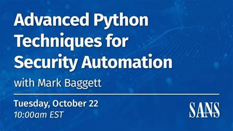 Pythonautomation Cybersecuritytraining Infosec Sans Cyber Defense