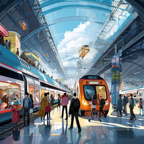 La encrucijada del comercio Una concurrida estación de tren en el