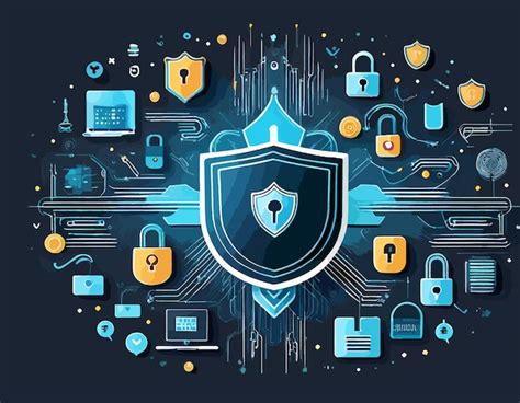 Cybersecurity Illustrations Vector Graphics Premium Ai Generated Vector