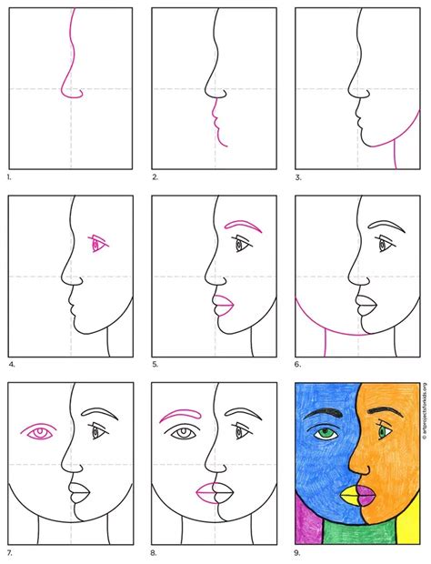 easy picasso art project tutorial video and picasso coloring page artofit