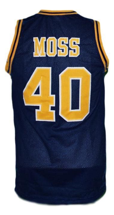 Randy Moss 40 Dupont High School Basketball Jersey New Sewn Navy Blue