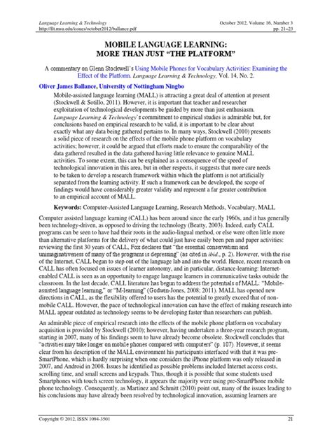 Mobile Language Learning Download Free Pdf Smartphone Language