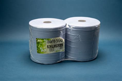 Focus Eco Iwb360 2 Ply Blue Industrial Wiper Roll 360m 2 Pack