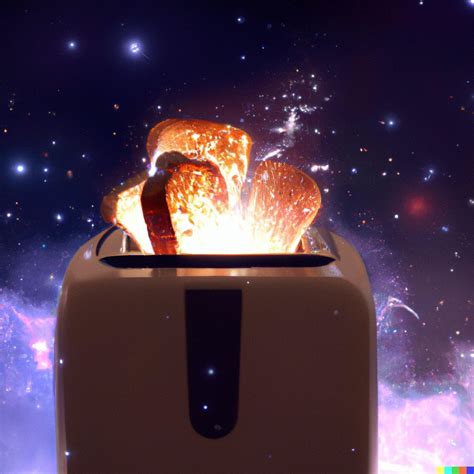 The Universe Exploding Out A Toaster Photorealistic Rdalle2