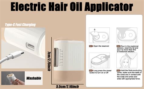 Amazon Com Hair Oiling Applicator And Electric Scalp Massager Portable 2 In 1 Electric Hair