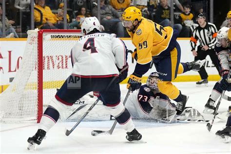 Roman Josis 2 Goals And 2 Assists Lead Predators Over Blue Jackets 6 4