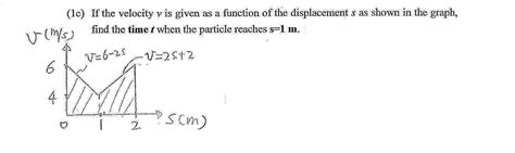Solved If The Velocity V Is Given As A Function Of The Chegg