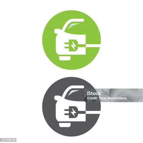 Template Logo Mobil Ramah Lingkungan Ikon Mobil Hijau Daun Hijau Dan