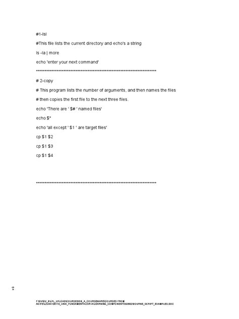 Bourne Script Examples Pdf Command Line Interface Computer File