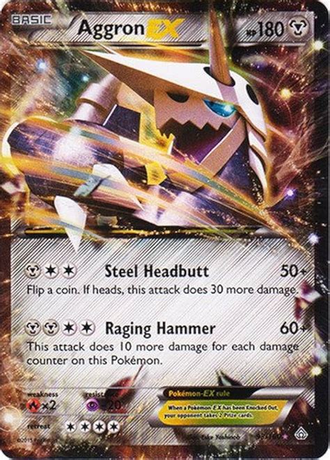 Aggron Ex Card M Aggron Ex 154160 Full Art Holo Ultra Rare Xy Primal