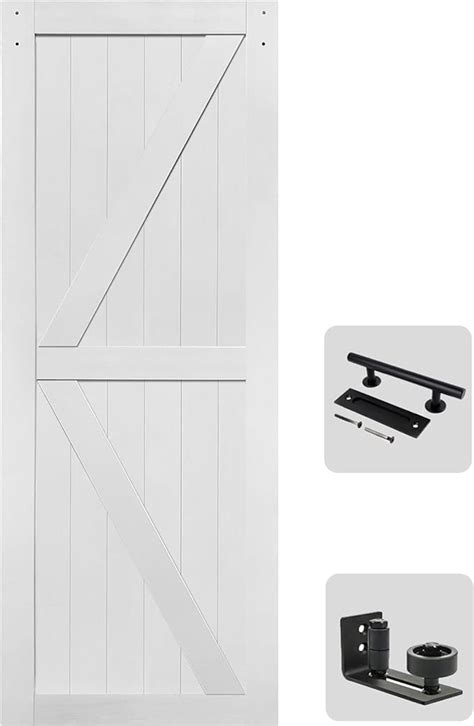 Amazon S Z TOPHAND 28in X 84in MDF Barn Door British Brace 24