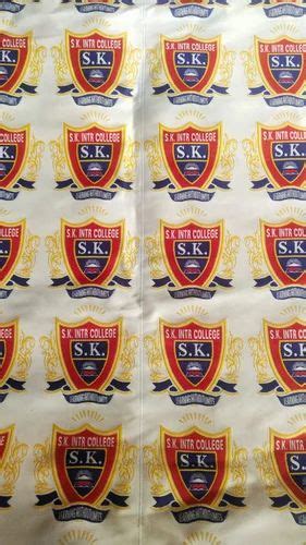 7 Colore Woven School Monogram Size 6767 Mm At Rs 35piece In