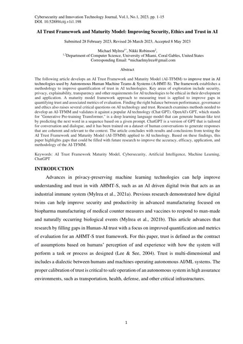 Pdf Ai Trust Framework And Maturity Model Improving Security Ethics