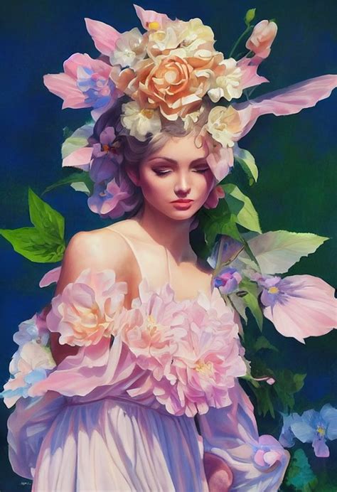 Woman Goddess Flowers Free Image On Pixabay