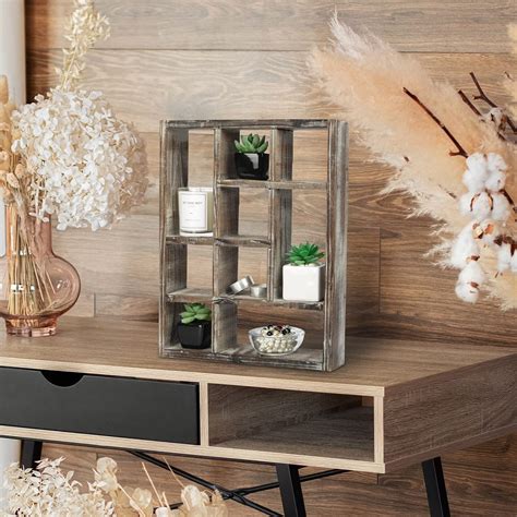 J Jackcube Design Rustic Multi Slot Shelf Cube Display 9 Compartment