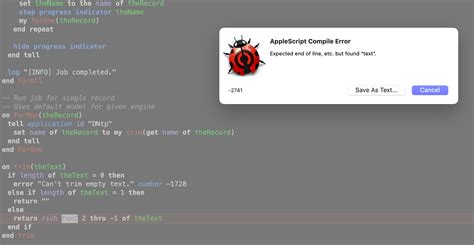 Dt4 Wrong Conversion Of Text In Smart Rule Applescript Field