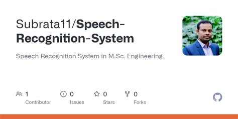 Github Subrata11speech Recognition System Speech Recognition System