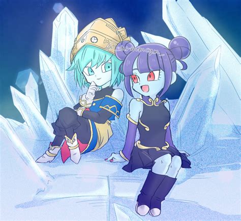 Safebooru 2girls Aeos Dragon Ball Baggy Pants Bare Shoulders Black Dress Black Pants Blue