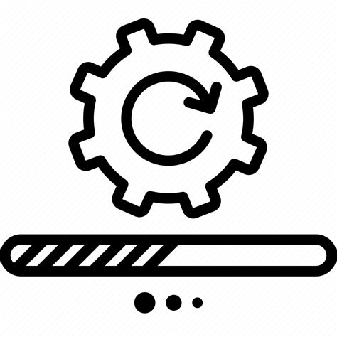 update status loading upgrade gear intall process bar icon