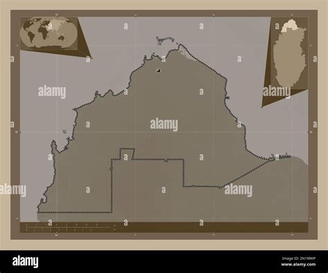Madinat Ash Shamal Municipality Of Qatar Elevation Map Colored In