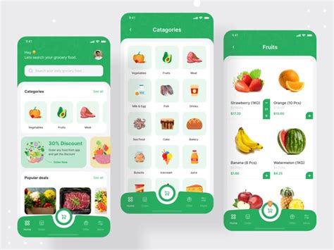 Gronik Grocery Shop Mobile App Mobile App Design Templates Grocery