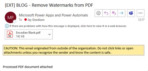 remove watermarks from a pdf document with power automate