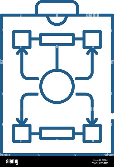 Organizational Structure Line Icon Concept Organizational Structure Flat Vector Symbol Sign