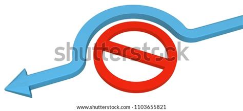Arrow Symbol Bypass Restriction 3d Illustration Stock Illustration