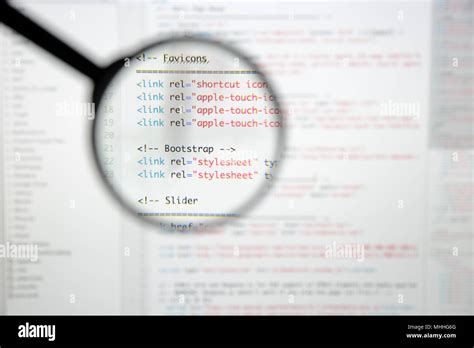 Real Html Code Developing Screen Programing Workflow Abstract