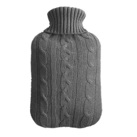 Large Natural Rubber 2l Hot Water Bottle Bag Warm Faux Fur Fleece