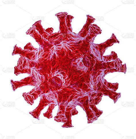 Sars Cov 2，冠状病毒 2019 Ncov，病毒概念。冠状病毒的3d渲染。3d插图孤立的白