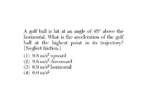 Honors Physics Nc Physics Exam Review Projectile Motion