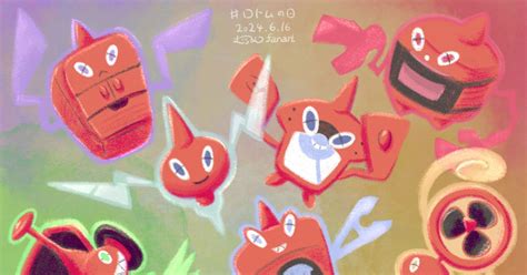 ポケモン ロトムの日 むぅろん 暖か癒やし絵描きのイラスト Pixiv