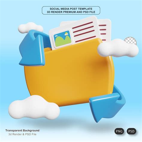 premium psd file transfer move 3d illustration